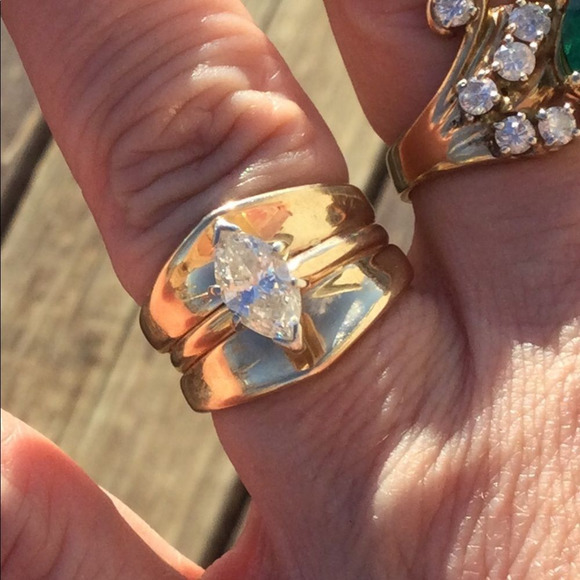 Helzberg Diamonds | Jewelry | 4kt Gold Marquisweddingband Set 6 Color F ...